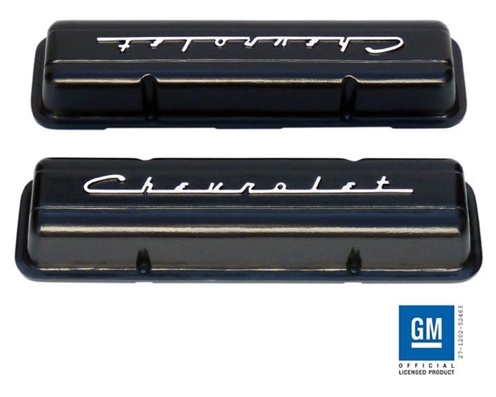 Chevy Small Block, Pre-86, CHEVROLET Script Valve Covers
